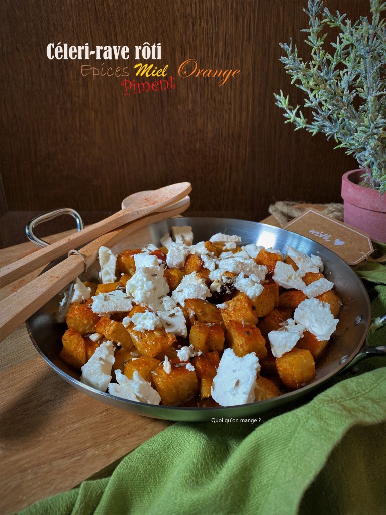 Céleri-rave rôti aux épices, miel, orange et piment de Sabrina Ghayour ...