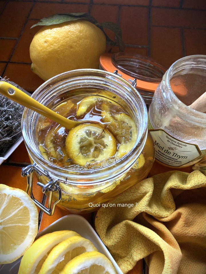 Sirop maison contre la toux au bon goût de miel ~ de citron et de thym ...