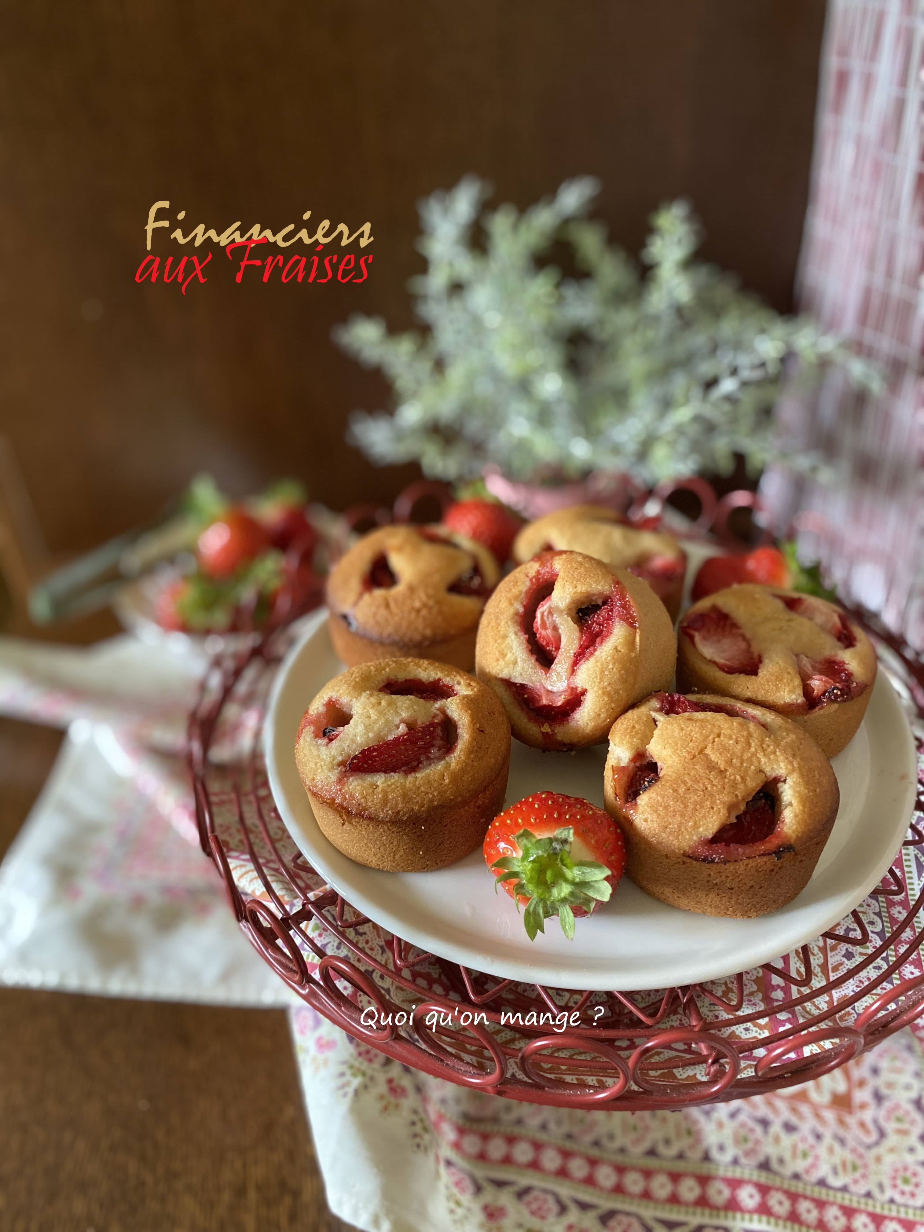 Financiers aux fraises fraîches – Quoi Qu'on Mange