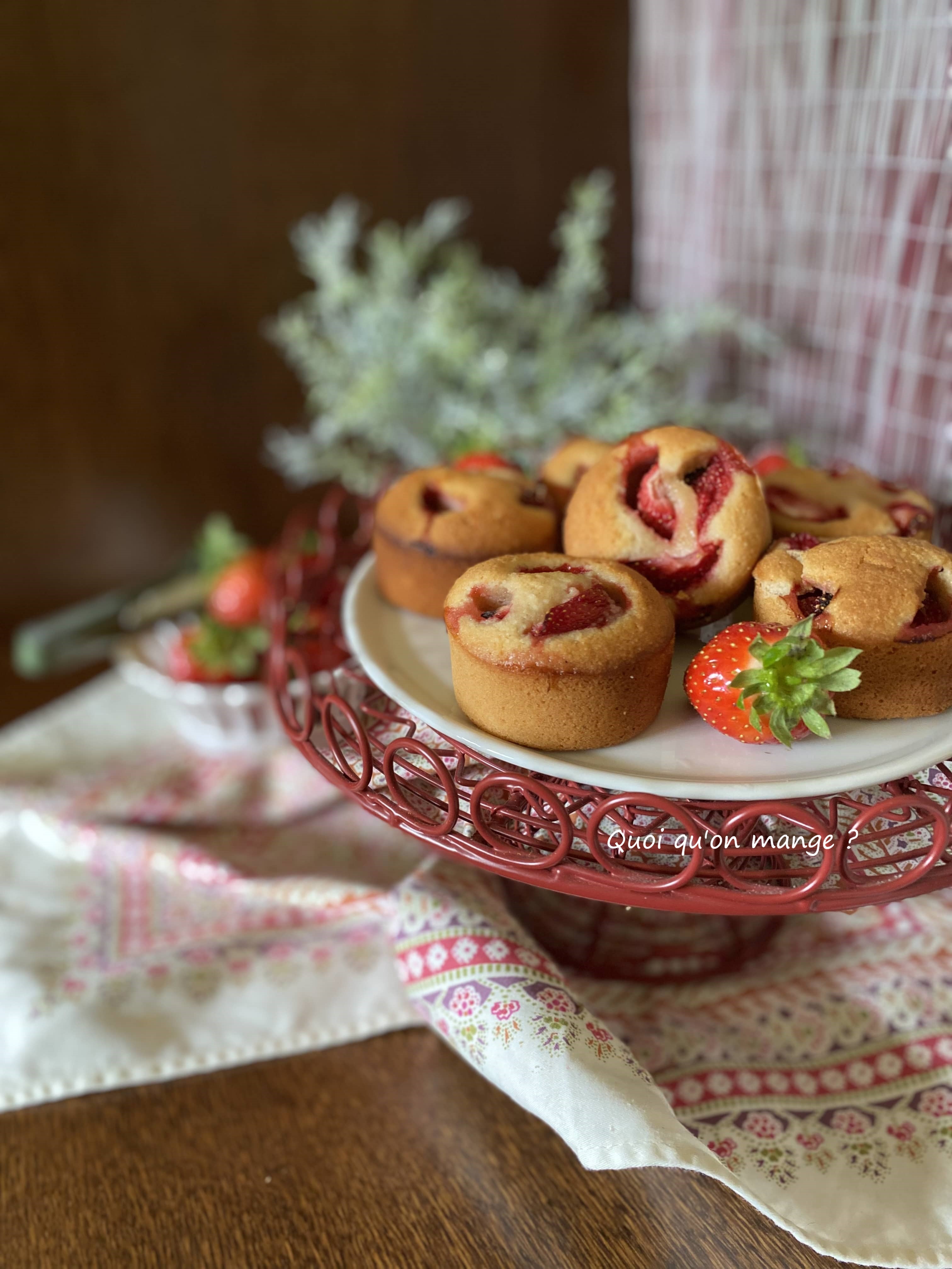 Financiers aux fraises fraîches – Quoi Qu'on Mange