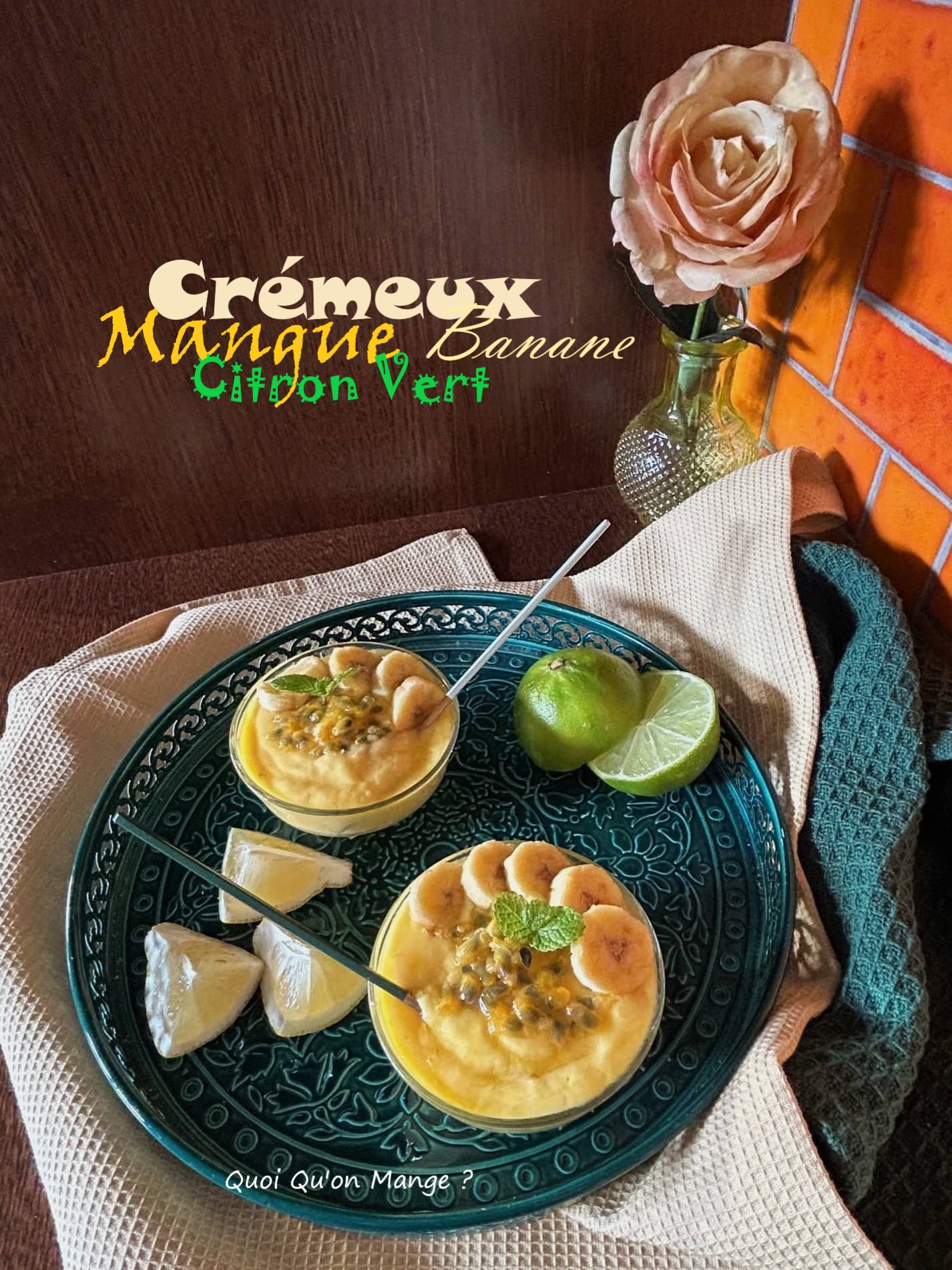 Crémeux Mangue et Banane au Citron Vert | dessert facile plein de ...
